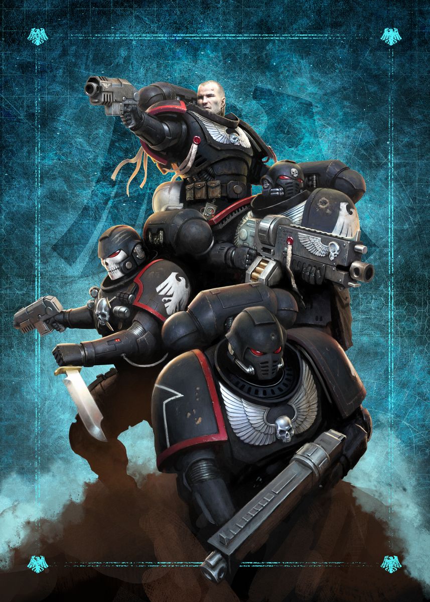 'Raven Guard Kill Team' Poster, picture, metal print, paint by ...
