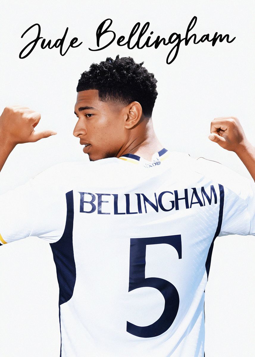 'Jude Bellingham Inspired' Poster, picture, metal print, paint by ...