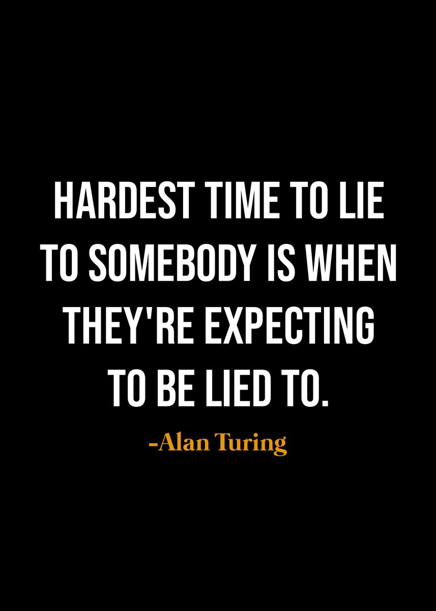 'Alan Turing Quote ' Poster, picture, metal print, paint by Twenty ...