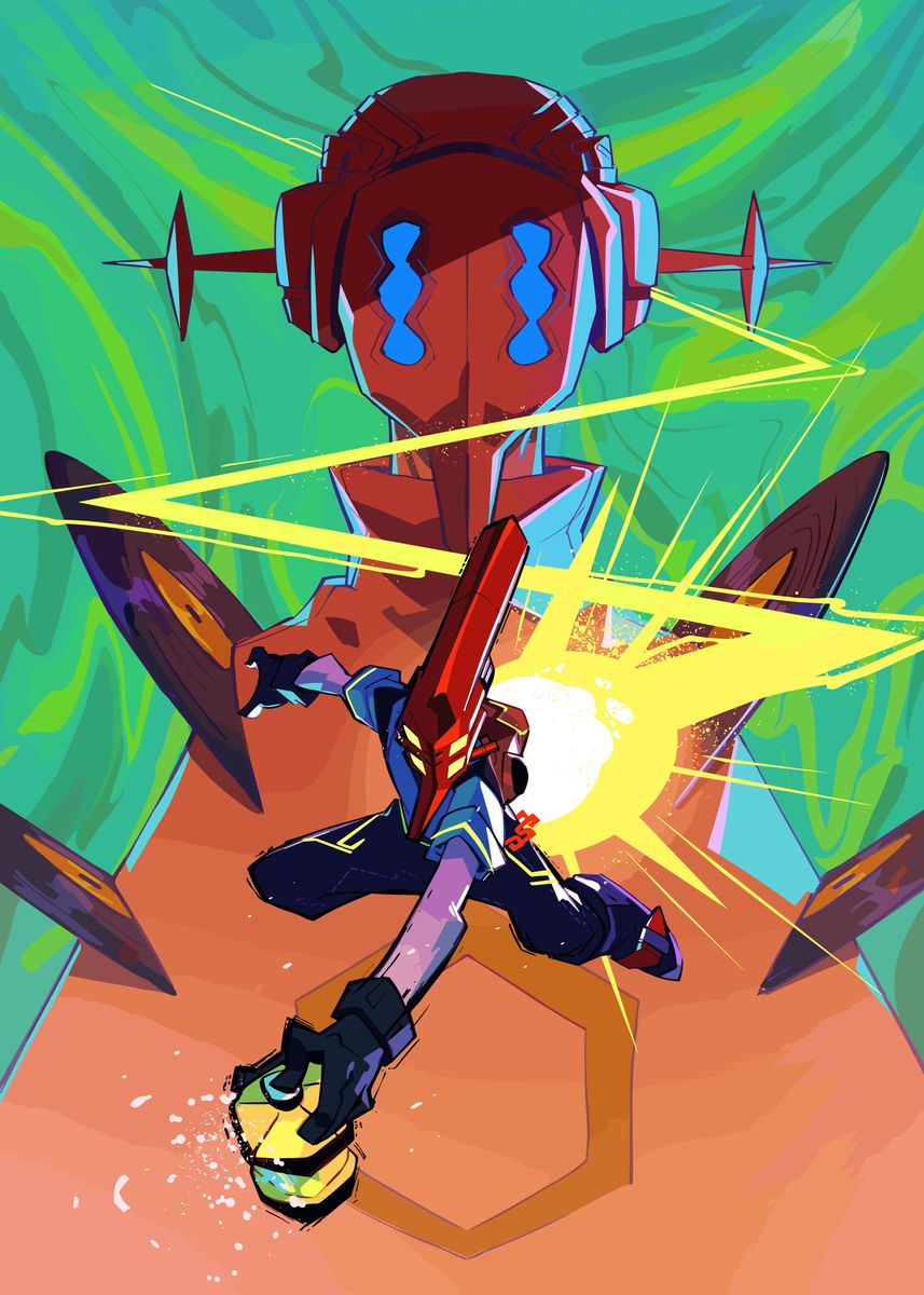 'Bomb Rush Cyberfunk' Poster, picture, metal print, paint by Jennie Kim ...