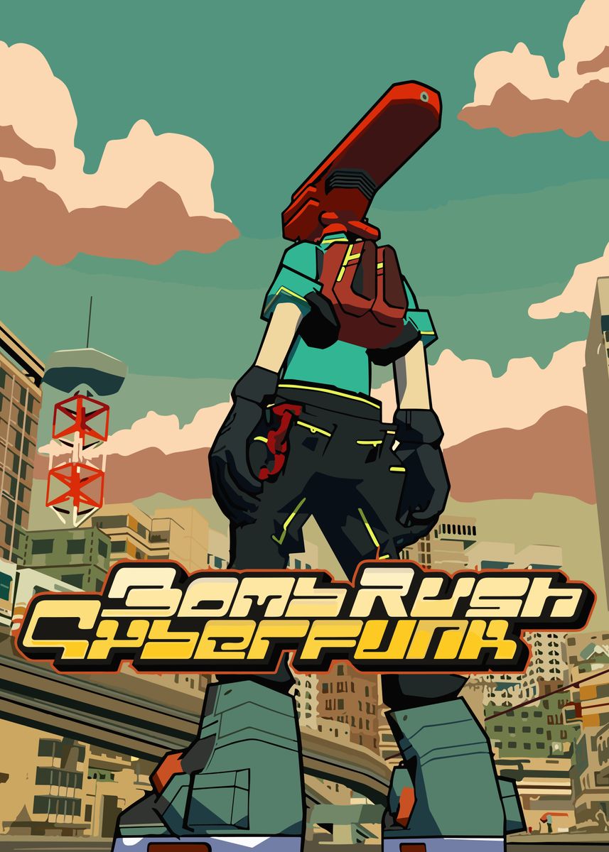 'Bomb Rush Cyberfunk' Poster, picture, metal print, paint by Jennie Kim ...