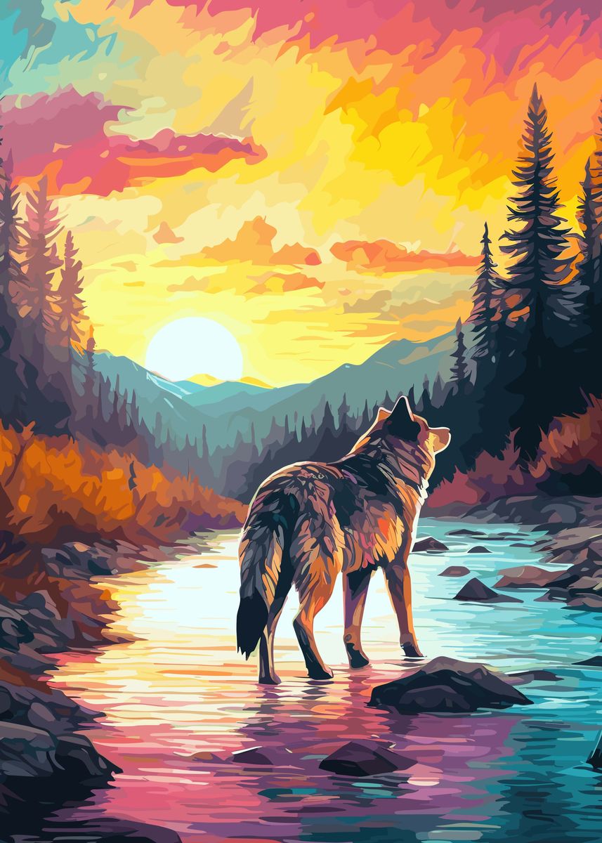 'White Wolf' Poster, picture, metal print, paint by Peter Parker | Displate