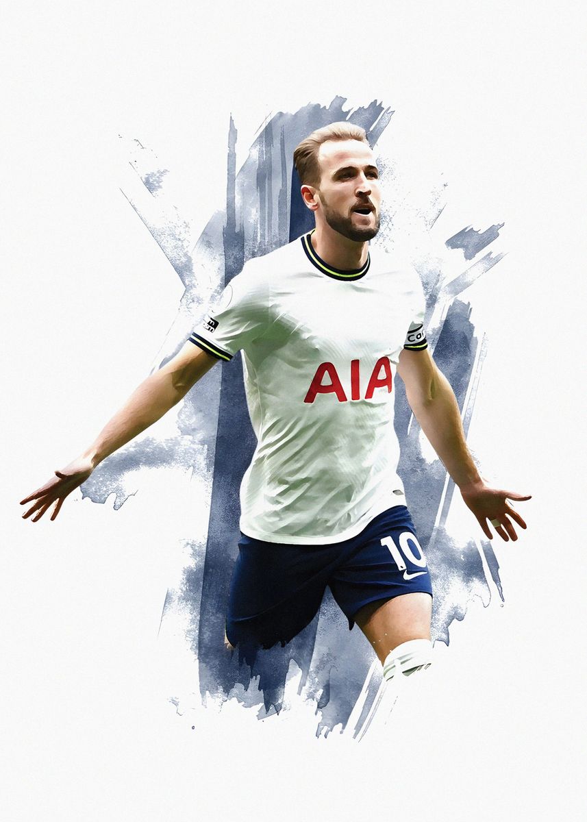 'Harry Kane England' Poster, picture, metal print, paint by ...