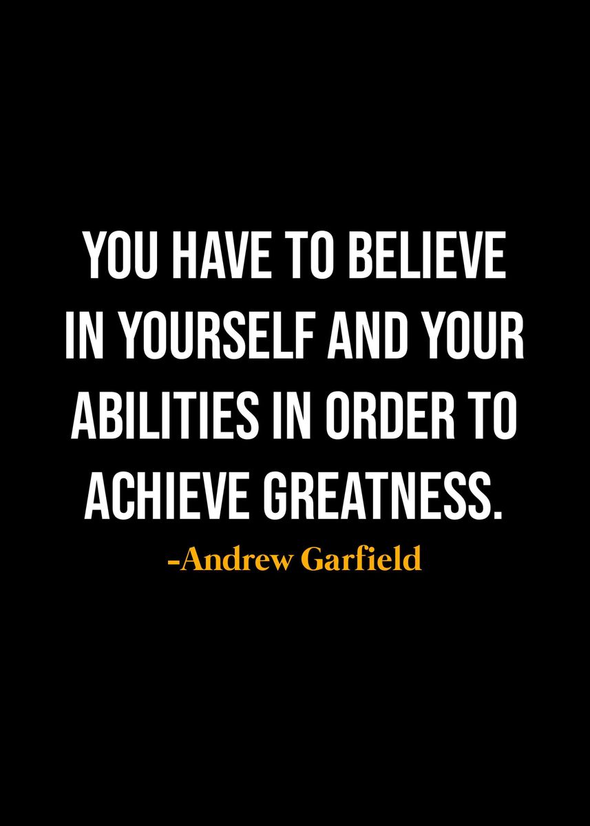 'Andrew Garfield Quotes ' Poster, picture, metal print, paint by KAGE ...