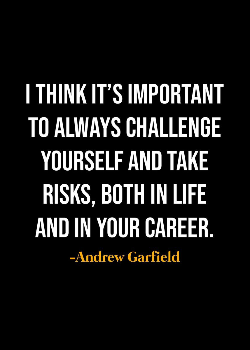 'Andrew Garfield Quotes ' Poster, picture, metal print, paint by KAGE ...