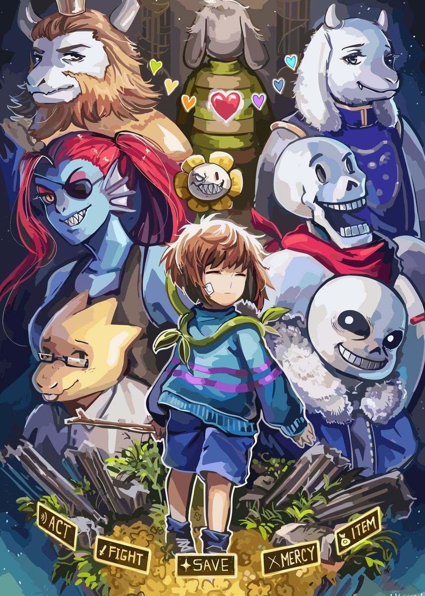 'Undertale Game Art' Poster, picture, metal print, paint by PRAM ON ...