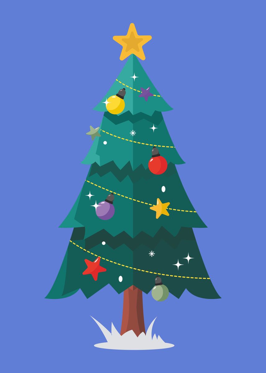 'Christmas Tree' Poster, picture, metal print, paint by Dede Wiradinata ...
