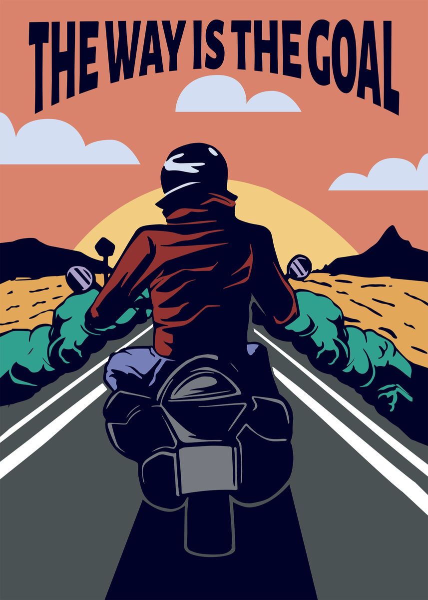 'Motorcycle Biker' Poster, picture, metal print, paint by Cool Worker ...
