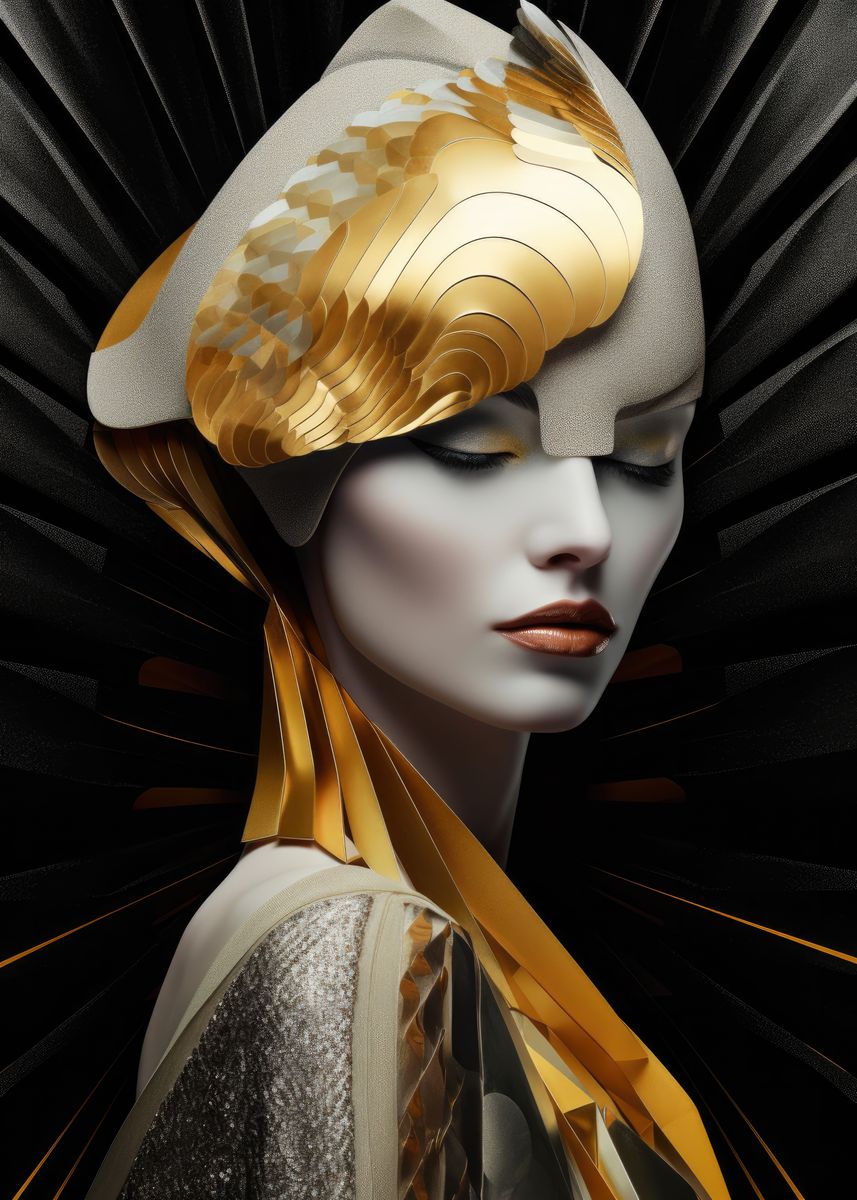 'Art Deco Night' Poster, picture, metal print, paint by ROLIB | Displate