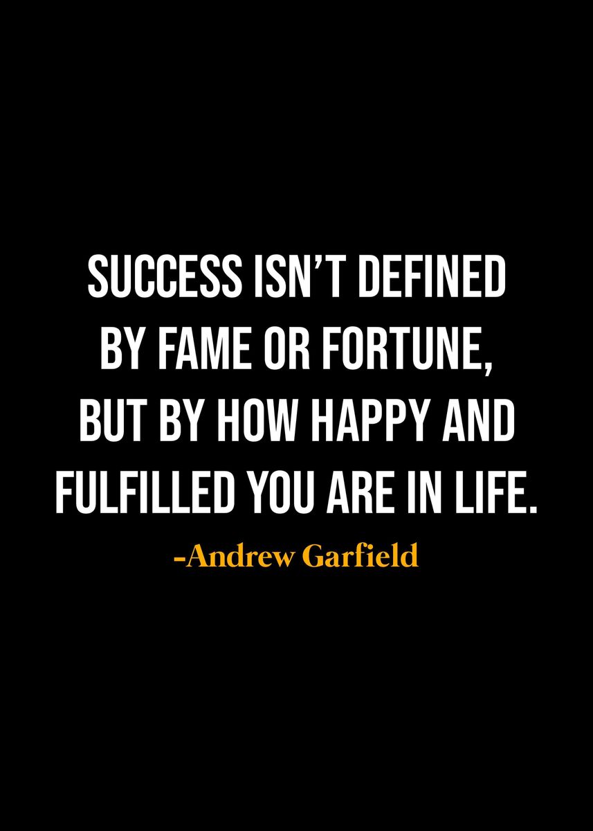 'Andrew Garfield Quotes ' Poster, picture, metal print, paint by KAGE ...