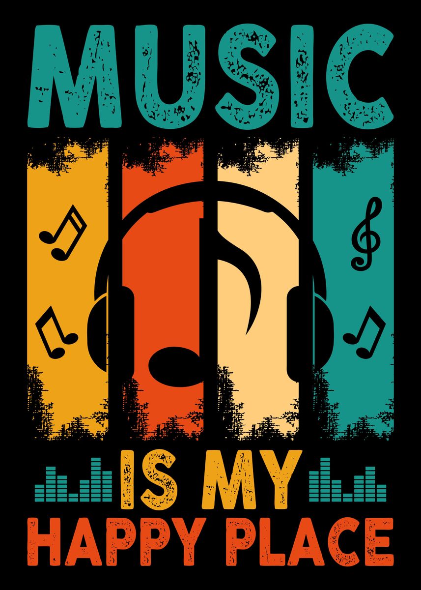 'Music Poster' Poster, picture, metal print, paint by Toko Diwan | Displate