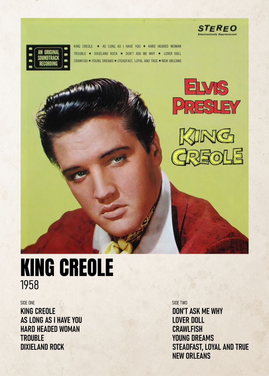 'King creole 1958' Poster, picture, metal print, paint by Elvis Presley ...