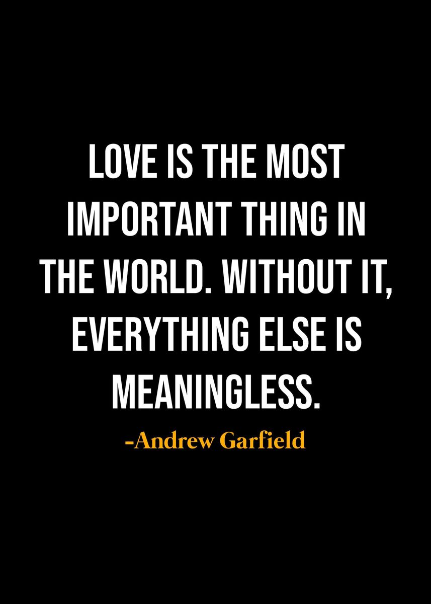 'Andrew Garfield Quotes ' Poster, picture, metal print, paint by KAGE ...