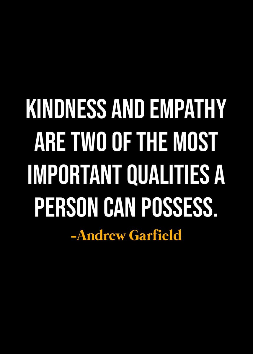 'Andrew Garfield Quotes ' Poster, picture, metal print, paint by KAGE ...