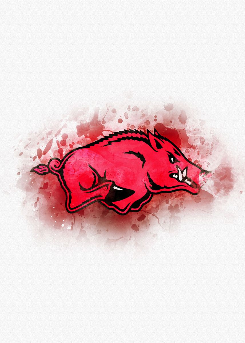 'Arkansas Razorbacks' Poster, picture, metal print, paint by Nguyen Thi ...