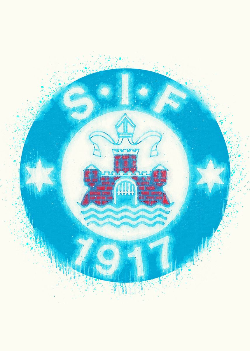 'Silkeborg IF' Poster, picture, metal print, paint by MarjorieC Newlin ...