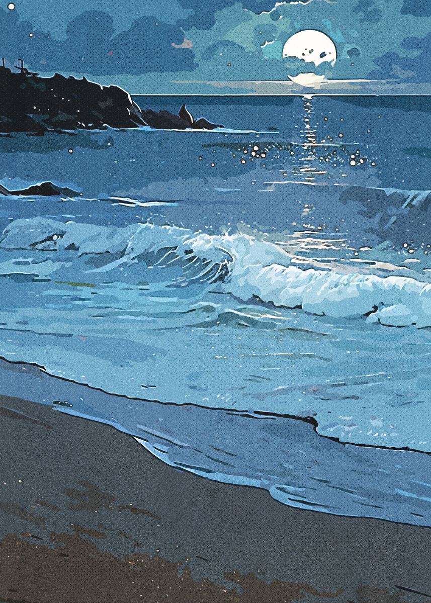 'Vintage Ocean' Poster, picture, metal print, paint by Coffee Design ...