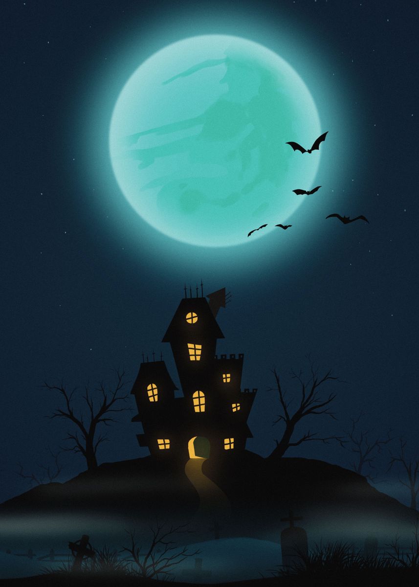 'Terror bat Cemetery' Poster, picture, metal print, paint by Tovu Yovi Darmawan | Displate