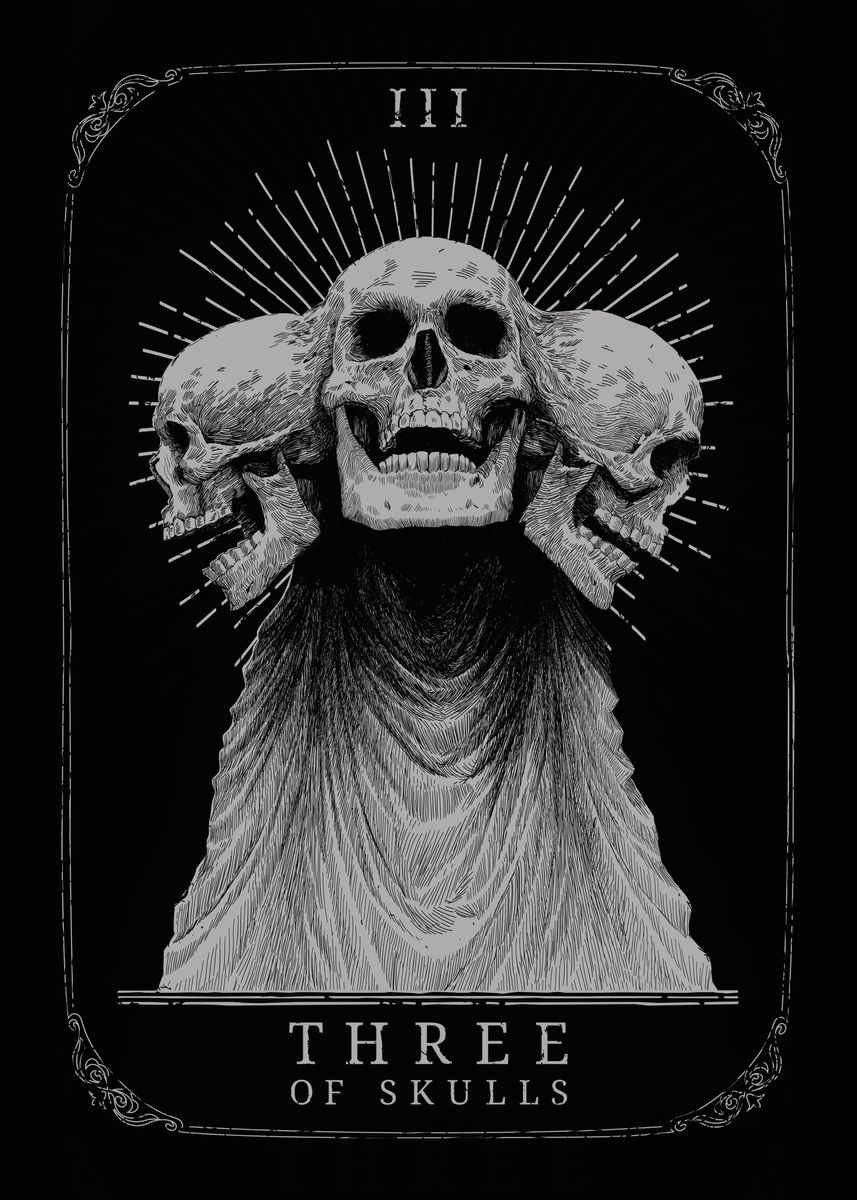 'Three of Skulls' Poster, picture, metal print, paint by Hunt: Showdown ...