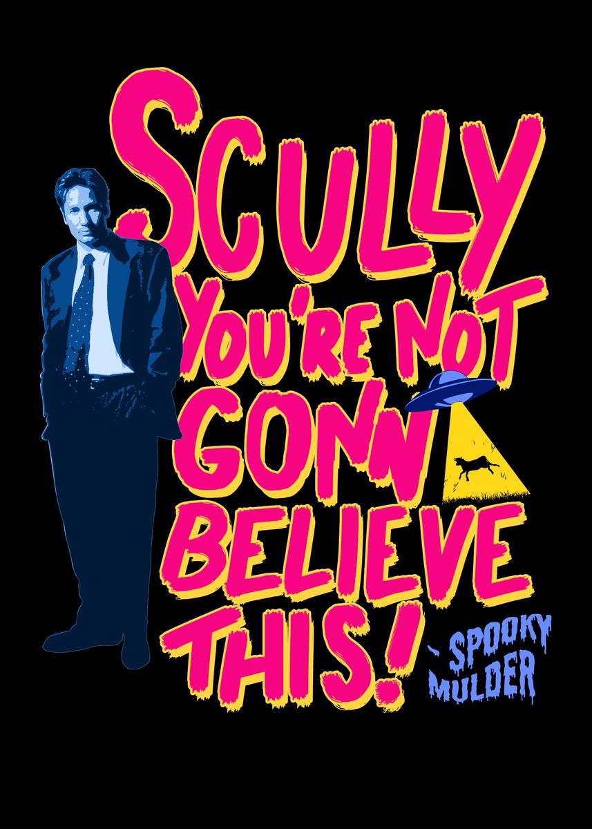 'the x files mulder scully' Poster, picture, metal print, paint by ...