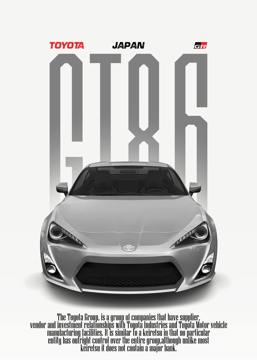 'gt86 gr' Poster, picture, metal print, paint by SAIDI ARTWORKS | Displate