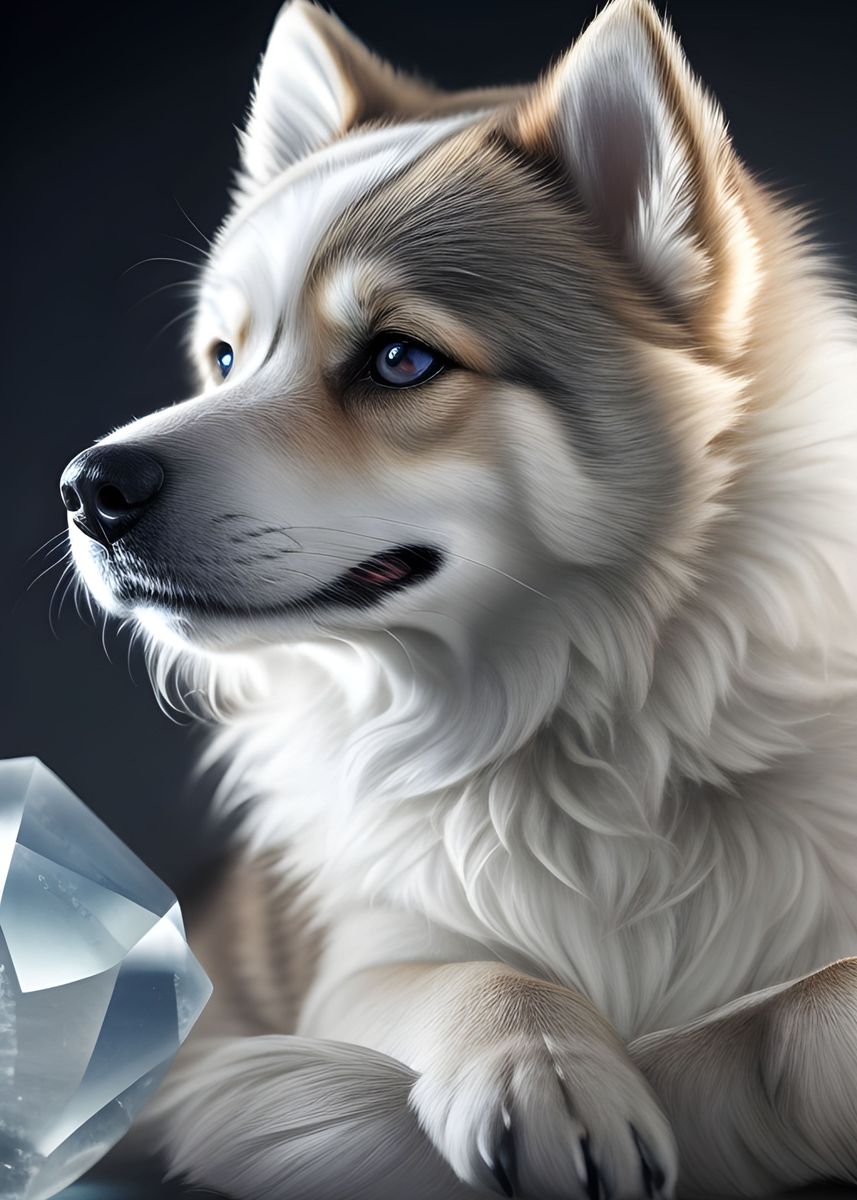 'Dogs crystal sweet' Poster, picture, metal print, paint by Ayen Khusna ...