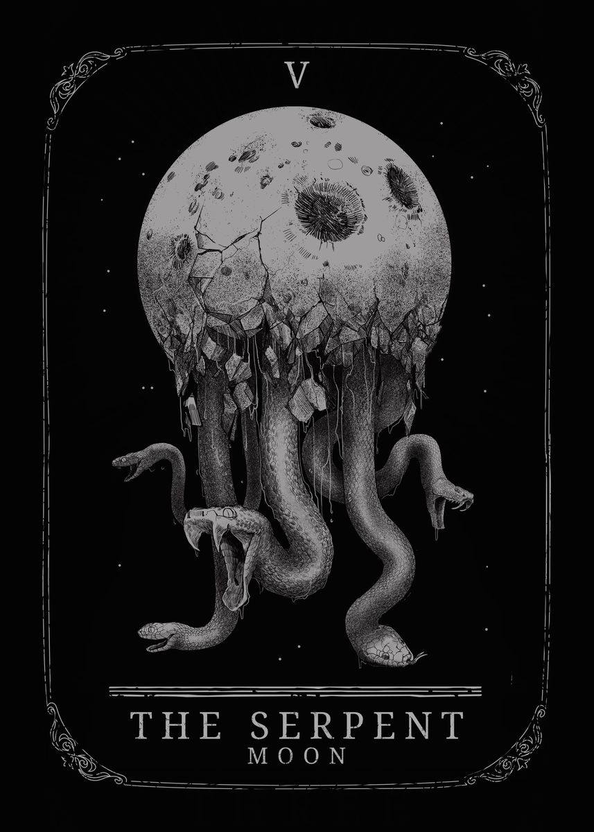 'The Serpent Moon' Poster, picture, metal print, paint by Hunt ...
