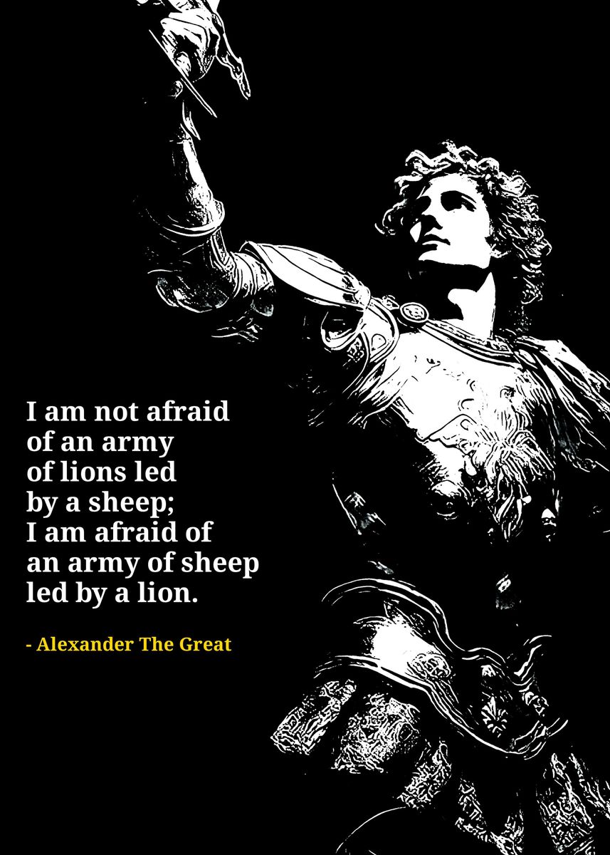 'Alexander the great quotes' Poster, picture, metal print, paint by ...