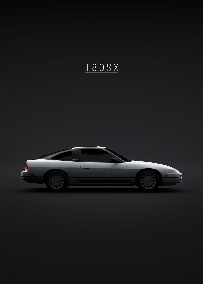 'Nissan 180sx' Poster, picture, metal print, paint by 21 MXM | Displate