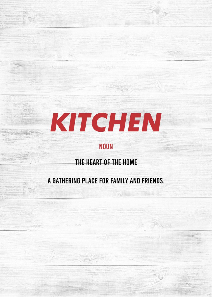 'kitchen definition' Poster, picture, metal print, paint by Top ...