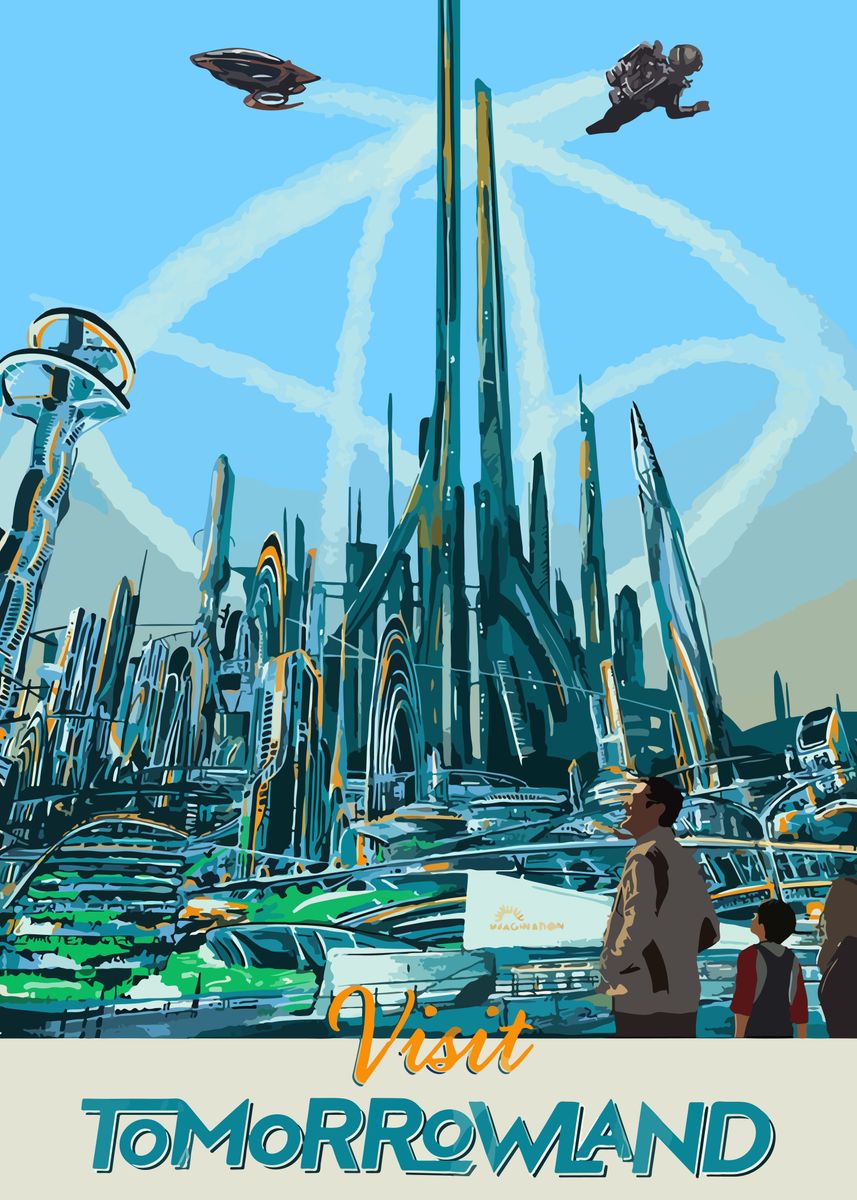 'visit to tomorrowland' Poster, picture, metal print, paint by Addolf ...