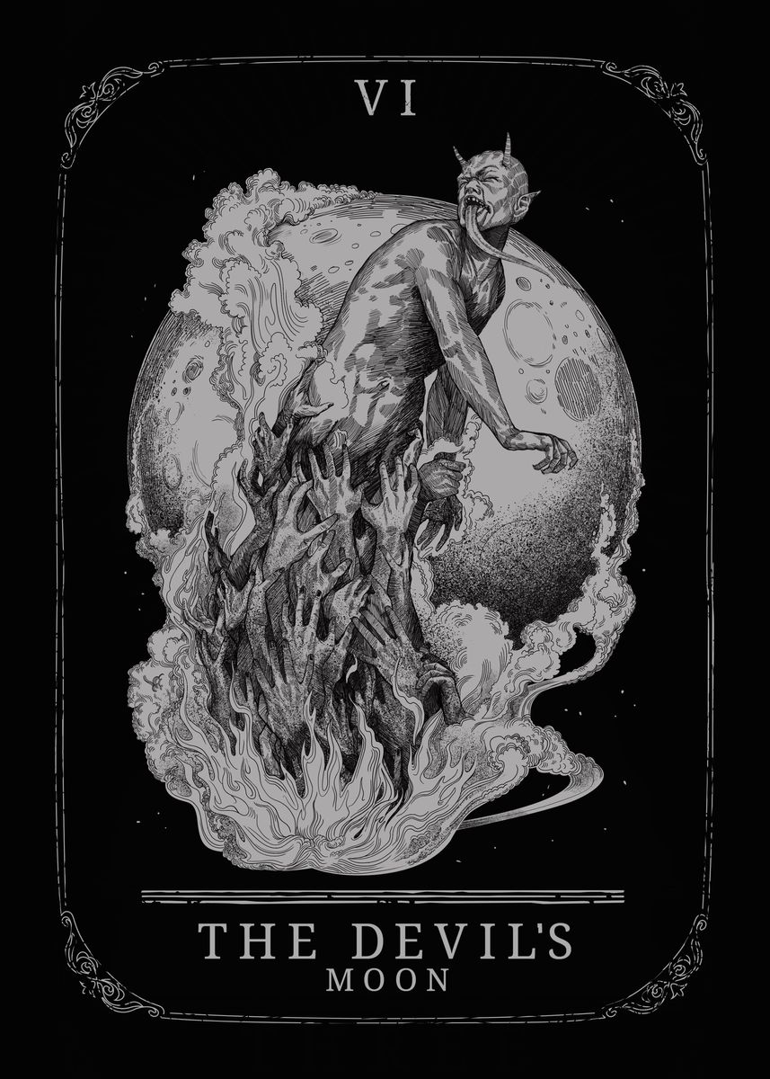 'The Devil's Moon' Poster, picture, metal print, paint by Hunt ...