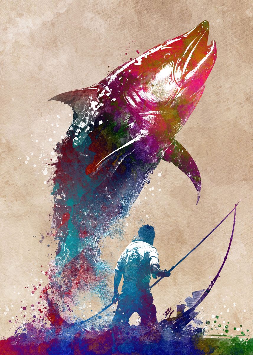 'Fishing sport art' Poster, picture, metal print, paint by JBJart ...