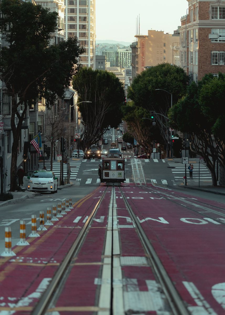 'San Francisco trolley' Poster, picture, metal print, paint by Yann ...