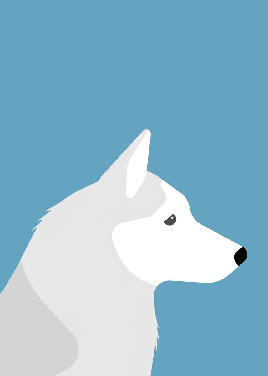 'Dog Vector' Poster, picture, metal print, paint by Bernard Duke | Displate