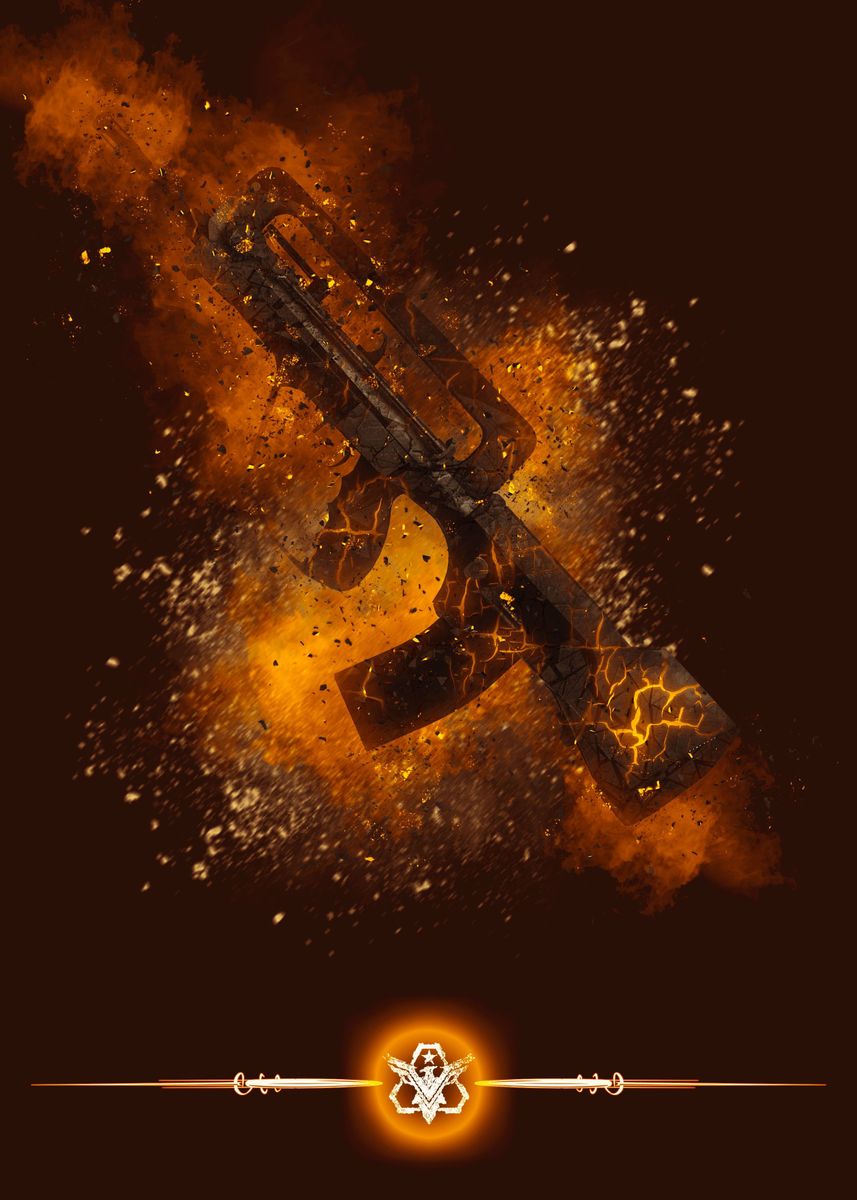 'Gun artwork' Poster, picture, metal print, paint by Pop art | Displate