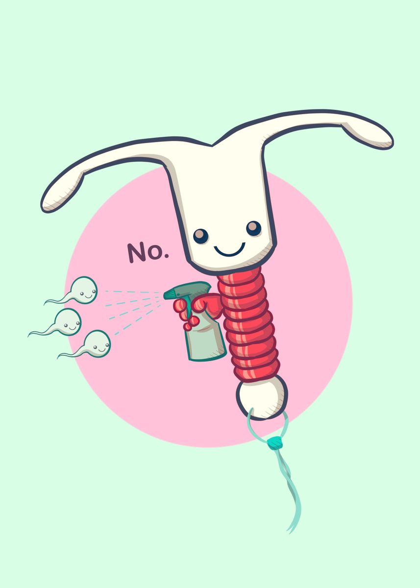 'IUD' Poster, picture, metal print, paint by LVB Art | Displate