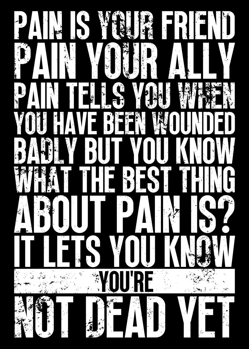 'Samurai Quotes Pain' Poster, picture, metal print, paint by Wezt ...