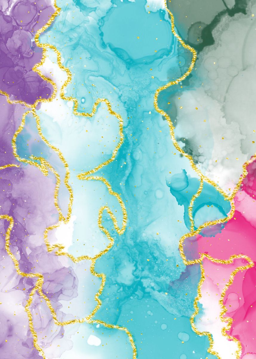 'Abstract Watercolor' Poster, picture, metal print, paint by Ydha ...