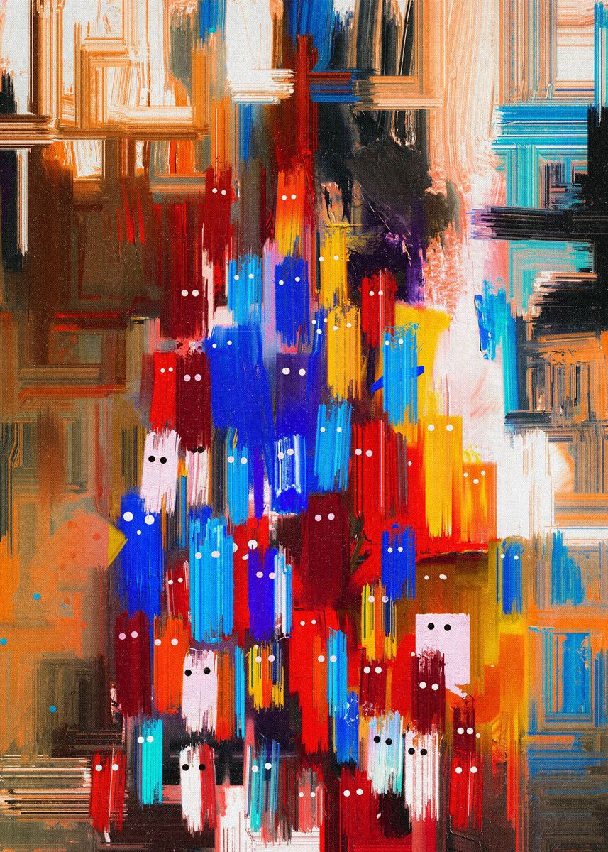 'Abstract Ghost Painting' Poster, picture, metal print, paint by Vineet ...