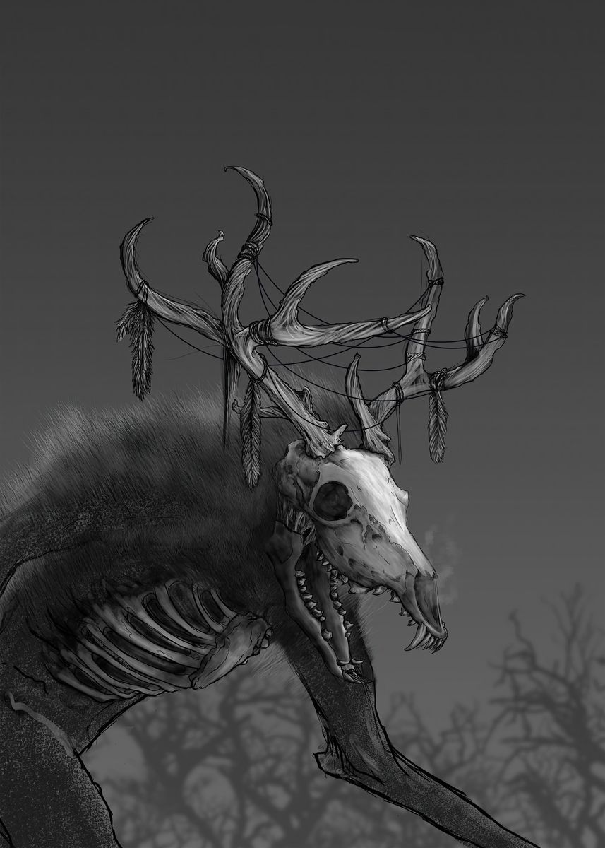 'wendigo mythology poster' Poster, picture, metal print, paint by gani ...