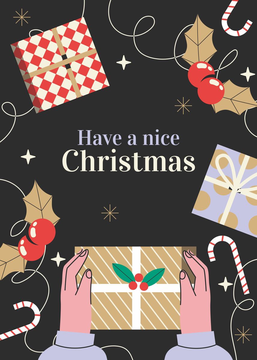 'Have a nice christmas' Poster, picture, metal print, paint by Dede ...