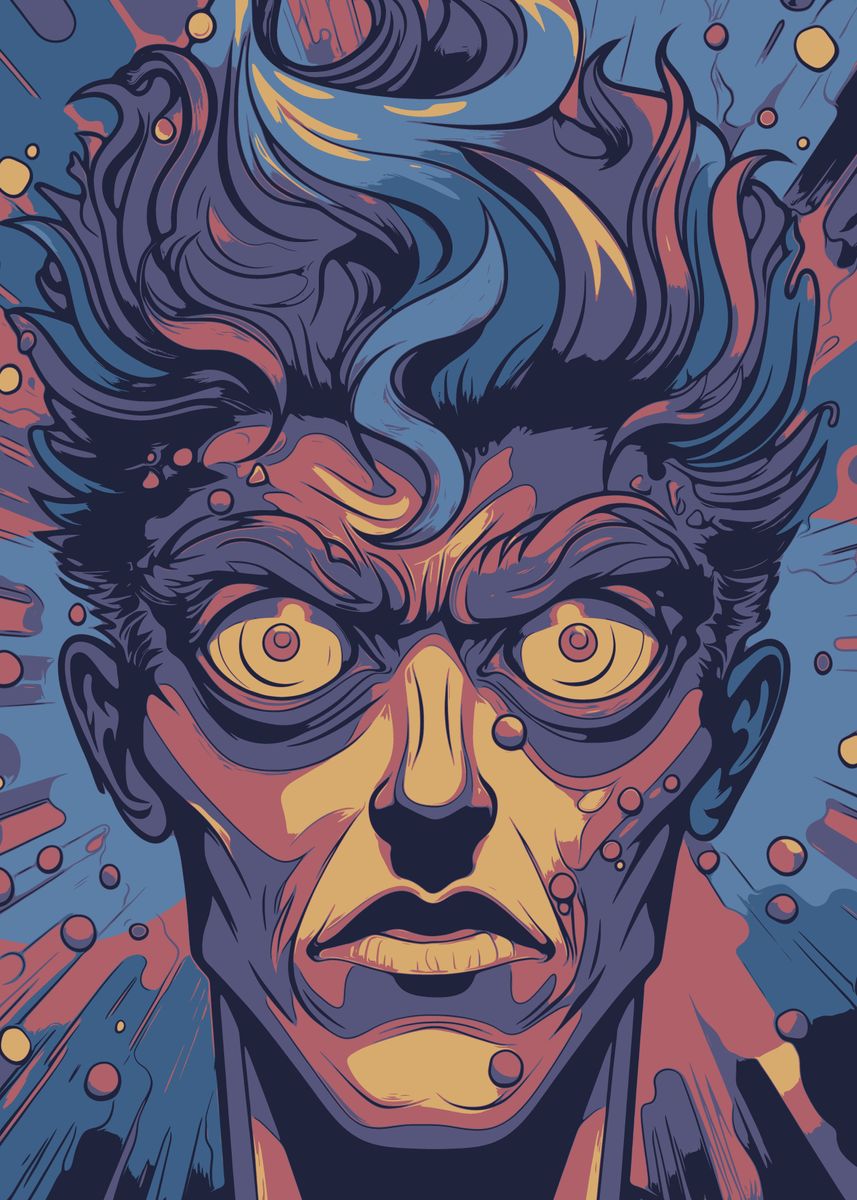 'Face' Poster, picture, metal print, paint by Kamelyon | Displate