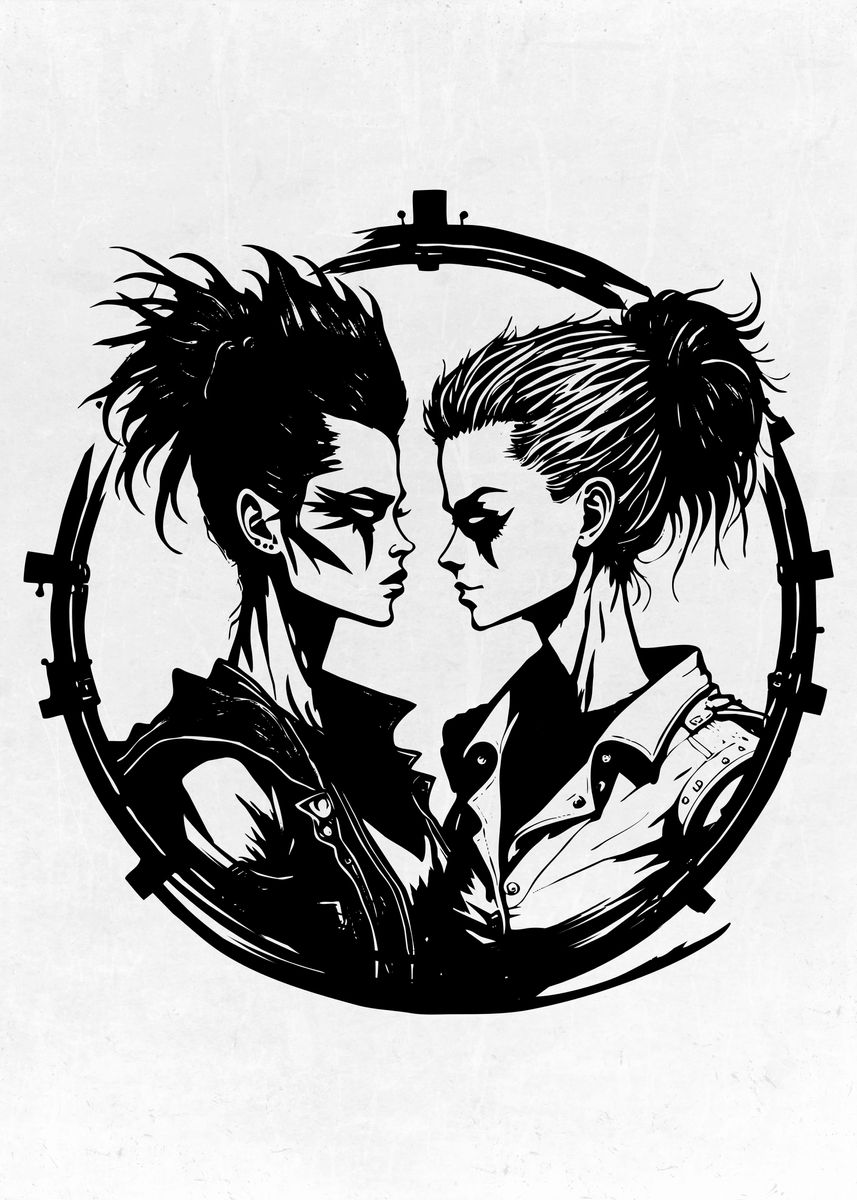 'Two ' Poster, picture, metal print, paint by Ilya Danilov | Displate