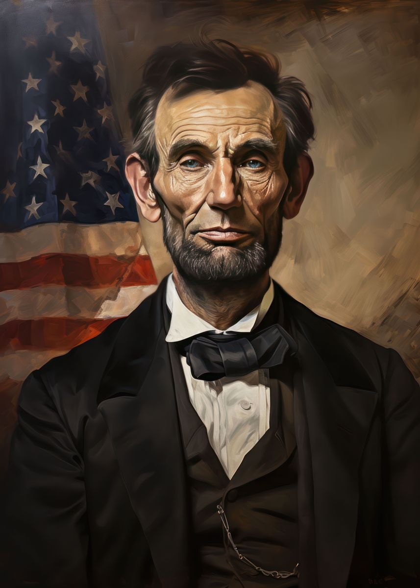 'Lincoln Legacy In Oil' Poster, picture, metal print, paint by ...