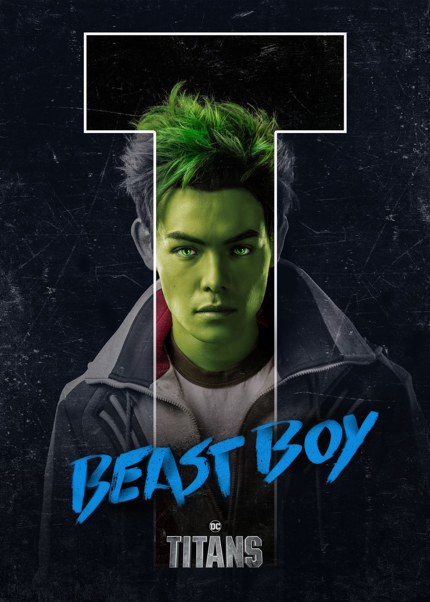 'Beast Boy' Poster, picture, metal print, paint by DC Comics | Displate
