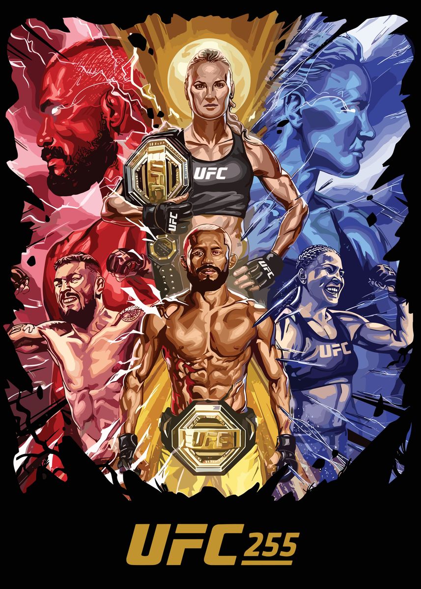 'UFC MMA' Poster, picture, metal print, paint by Marinka Lubov | Displate