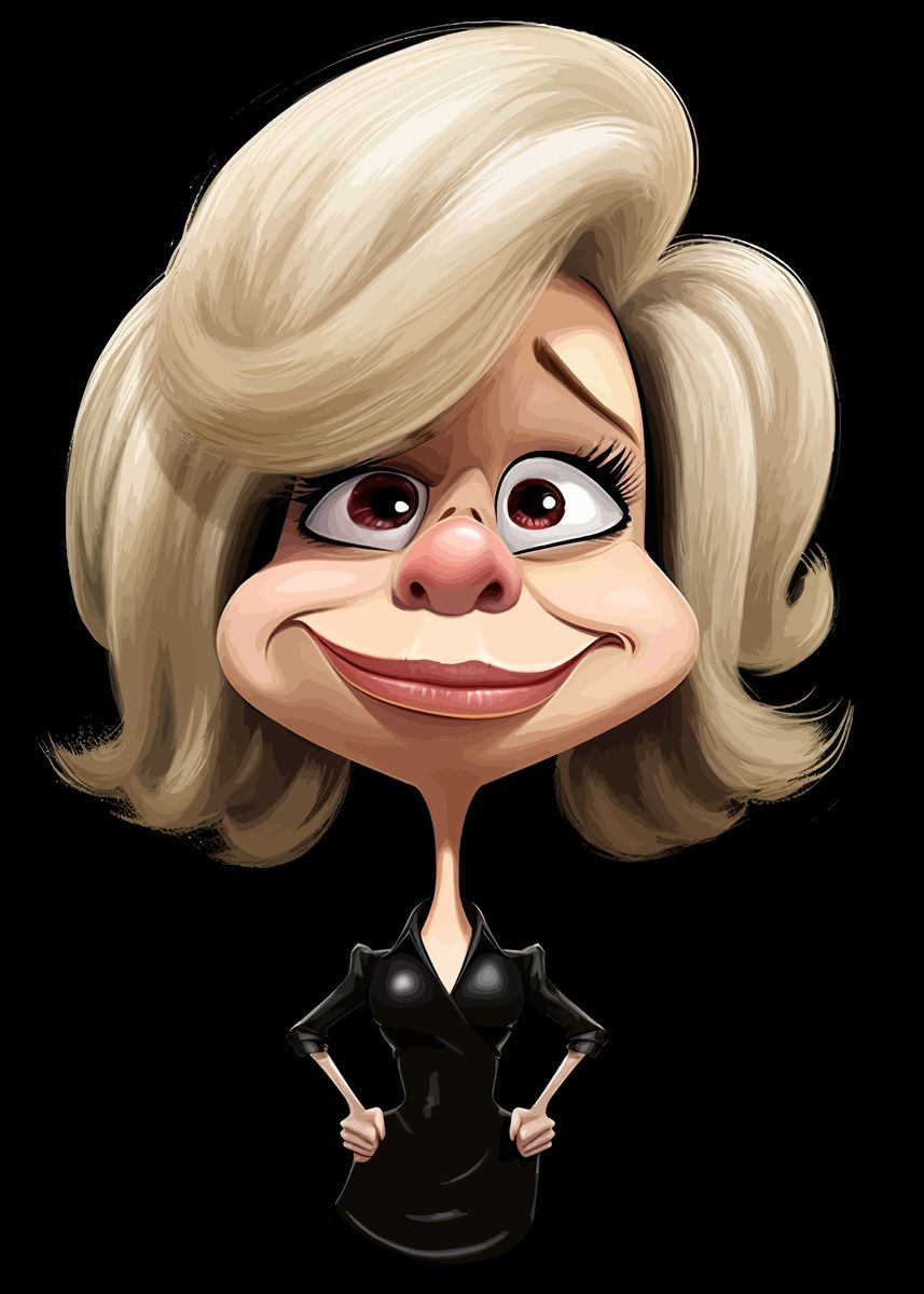 'Joan Rivers caricature art' Poster, picture, metal print, paint by ...
