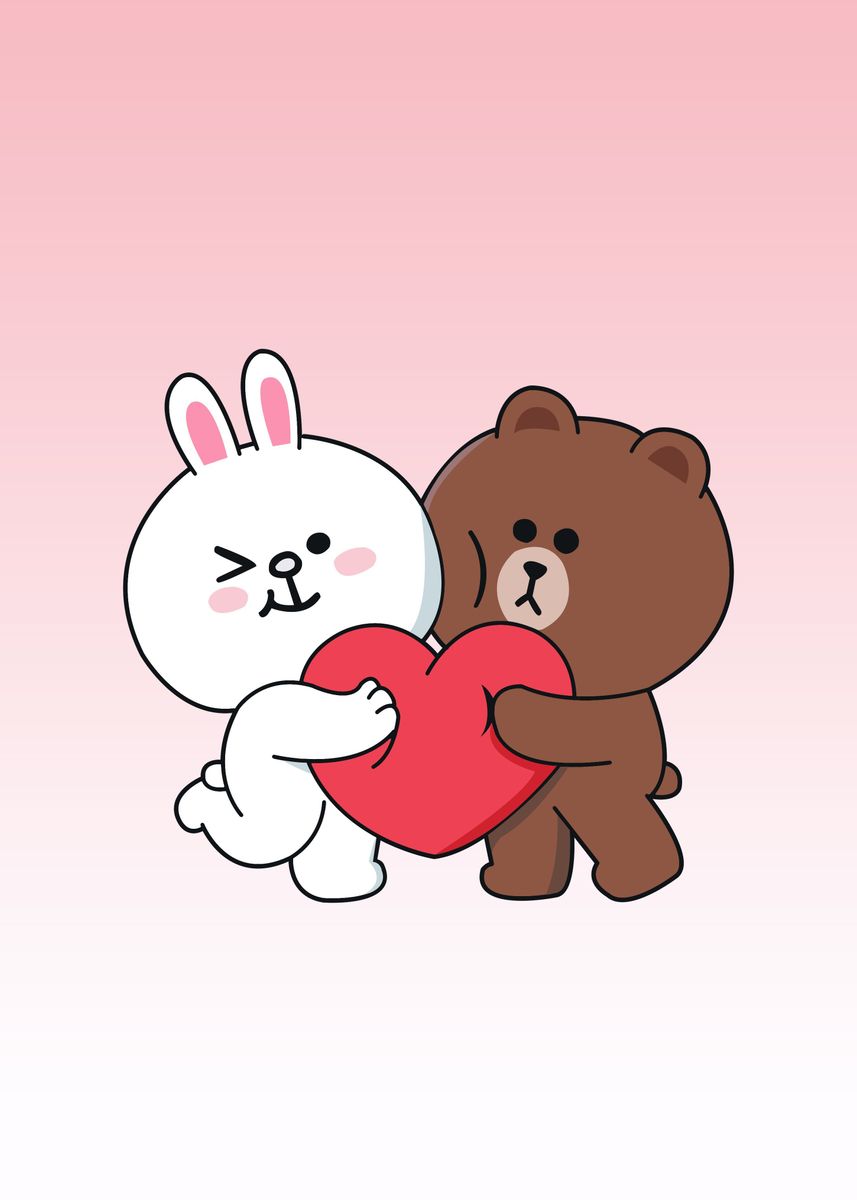 'bear brown cute animal' Poster, picture, metal print, paint by Martyn ...