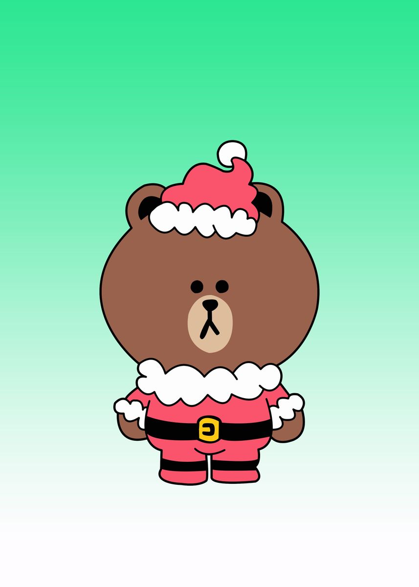 'bear brown cute animal' Poster, picture, metal print, paint by Martyn ...